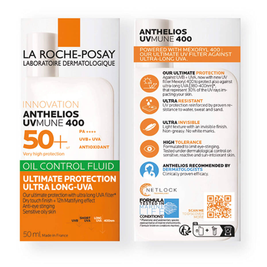 Anthelios Uvmune 400 Oil Control Invisible Fluid La Roche Posay Uk