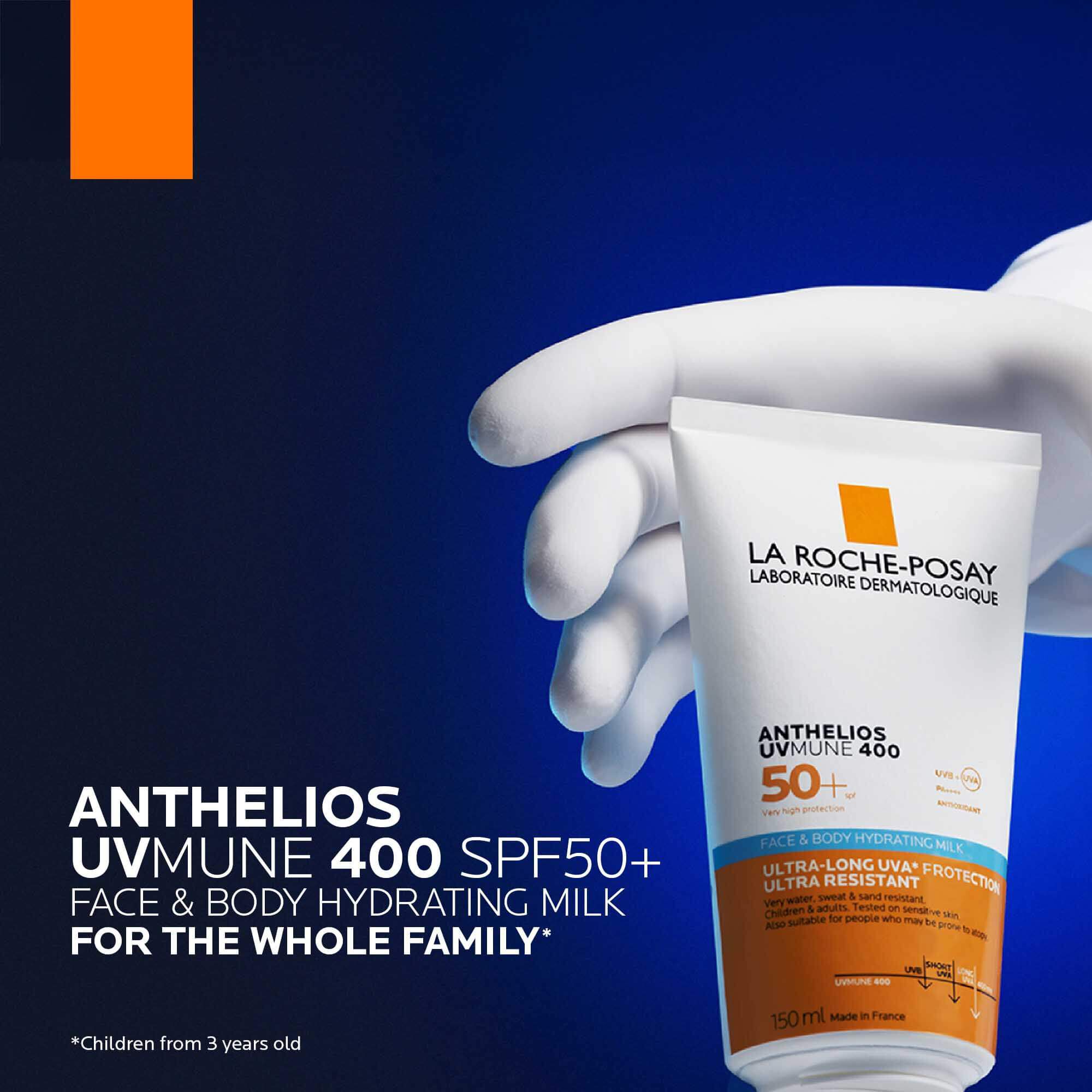 Anthelios UVMune 400 SPF50+ Face & Body Milk | La Roche Posay UK